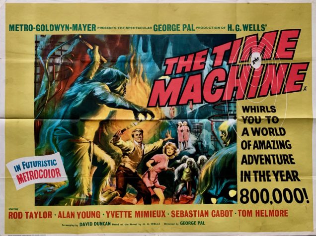 Original The Time Machine Movie Poster - George Pal - H. G. Wells - Sci Fi