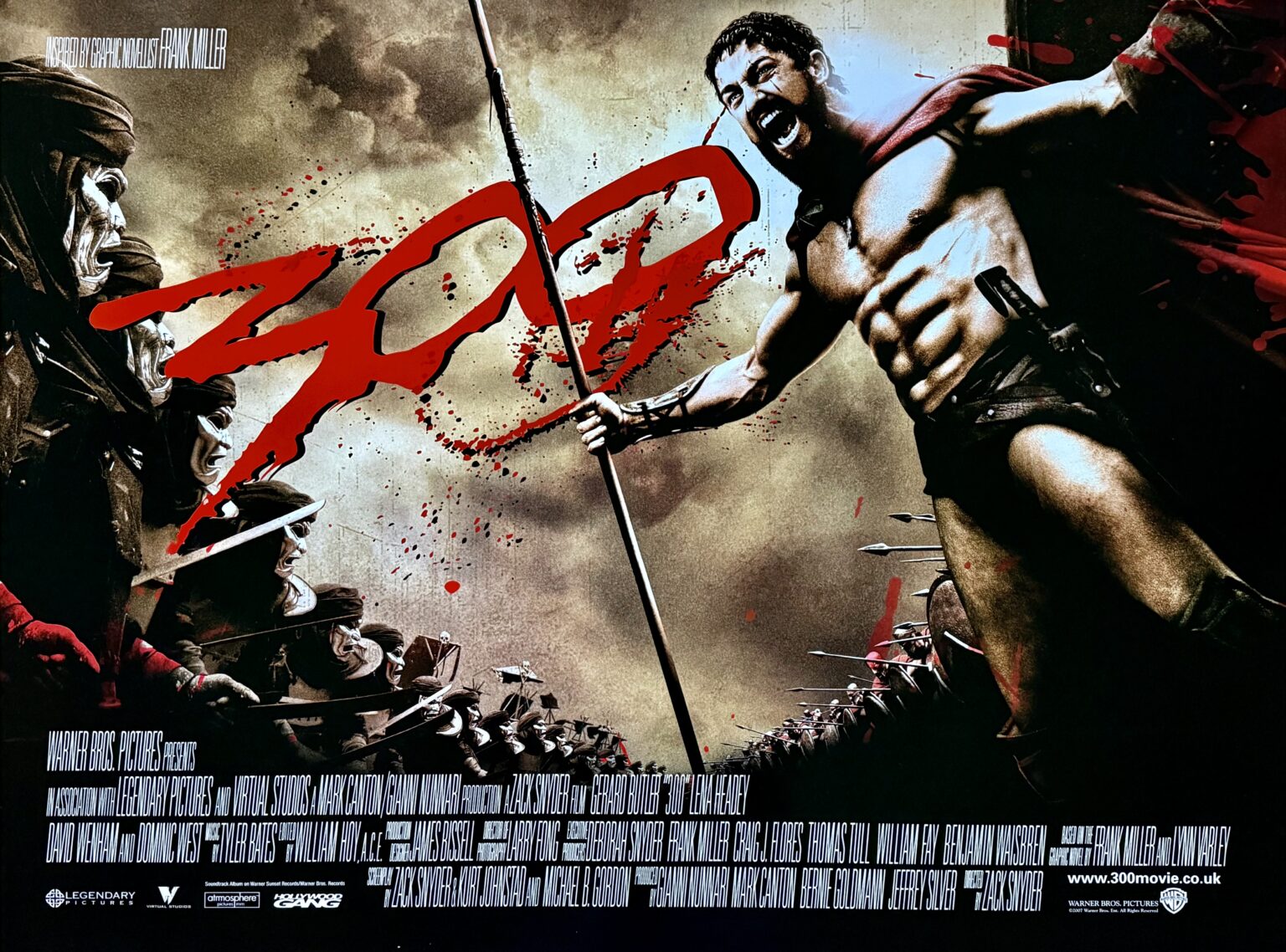 Original 300 Movie Poster - Zack Snyder - Gerard Butler
