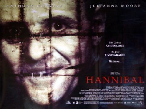 Original Hannibal Movie Poster - Anthony Hopkins - Julianne Moore