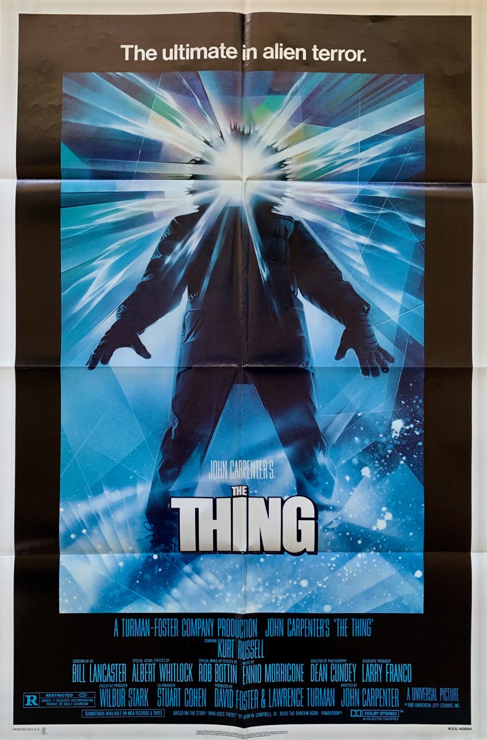Original The Thing Movie Poster - John Carpenter - Kurt Russell - Sci Fi