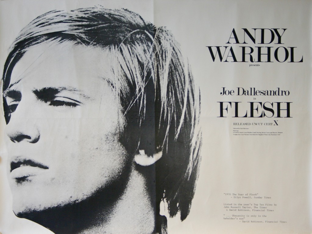 FLESH - Andy Warhol - Joe Dallesandro - Vintage Movie Posters