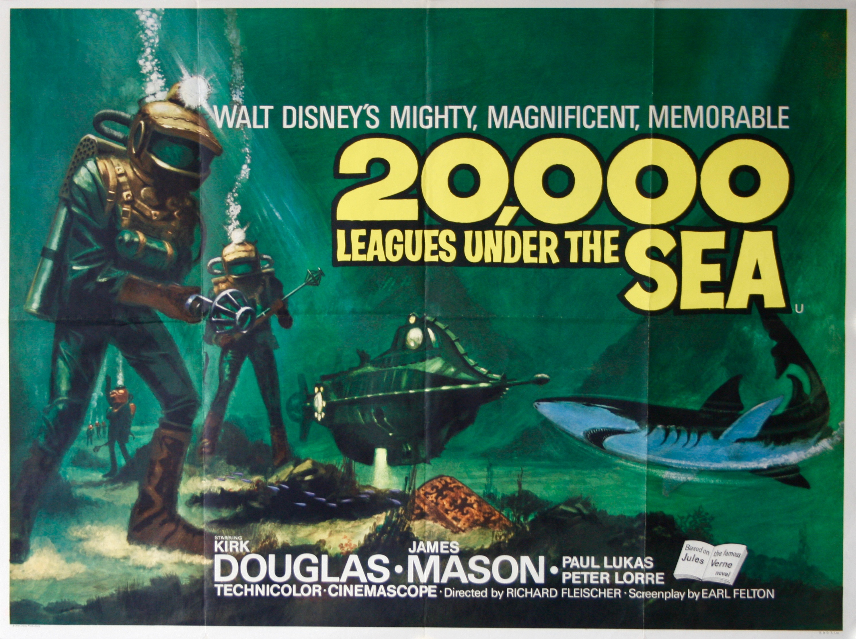 20 000 Leagues Under The Sea Vintage Movie Posters