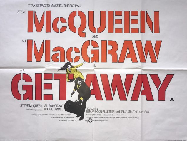 Original The Getaway Movie Poster - Steve McQueen - Sam Peckinpah - Ali ...