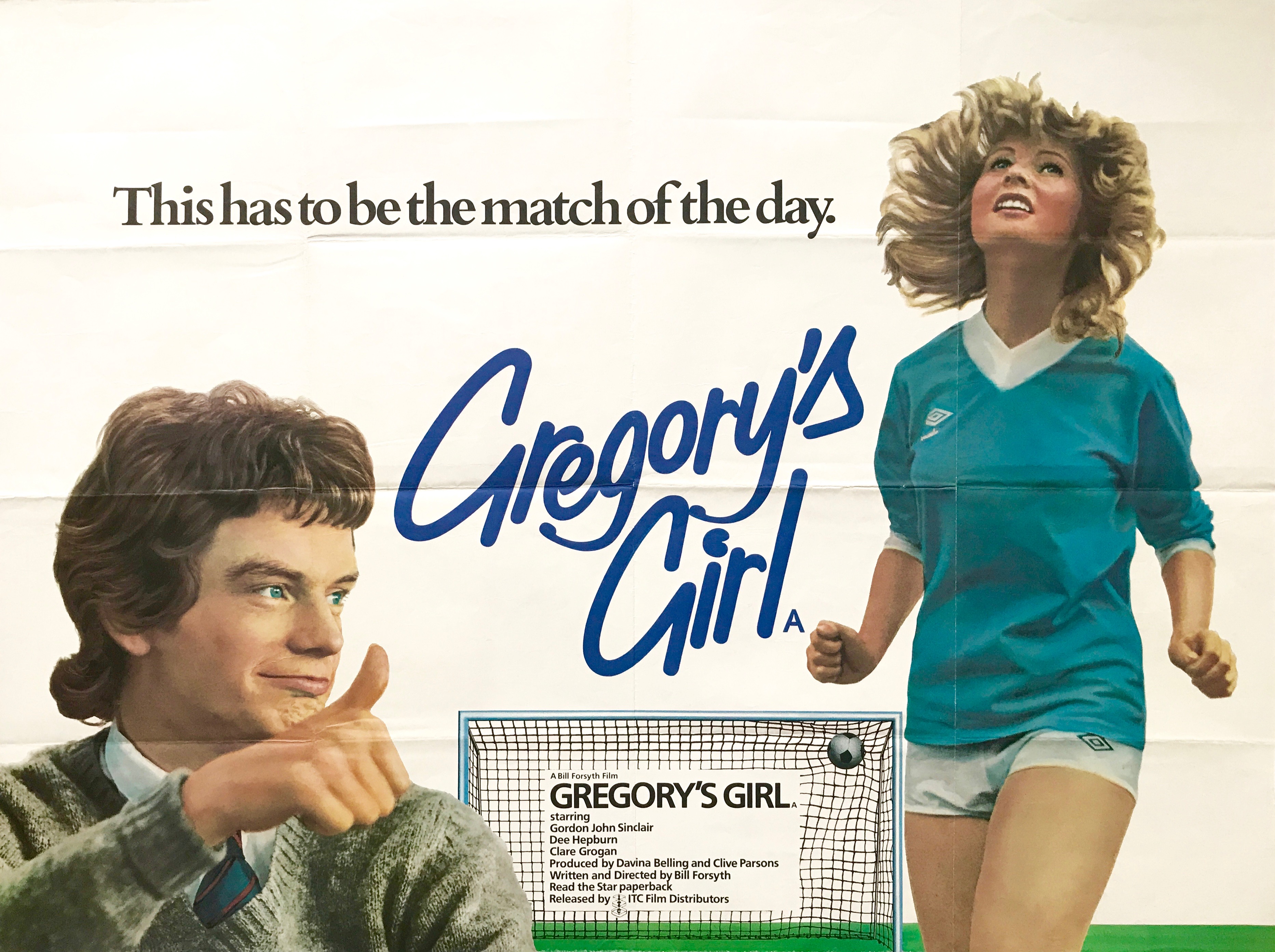 Original Gregory's Girl Movie Poster - Clare Grogan - Gordon John Sinclair