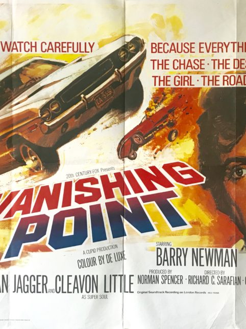 Original Vanishing Point Movie Poster - Barry Newman - Dean Jagger