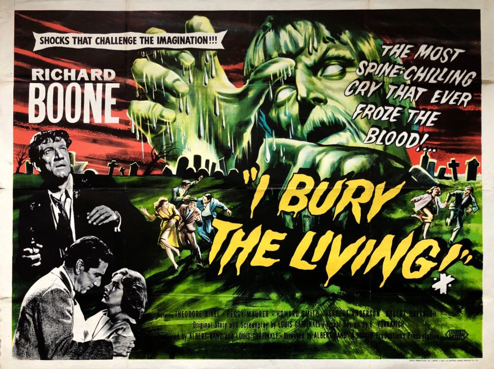 Original I Bury The Living Movie Poster - Albert Band - Richard Boone