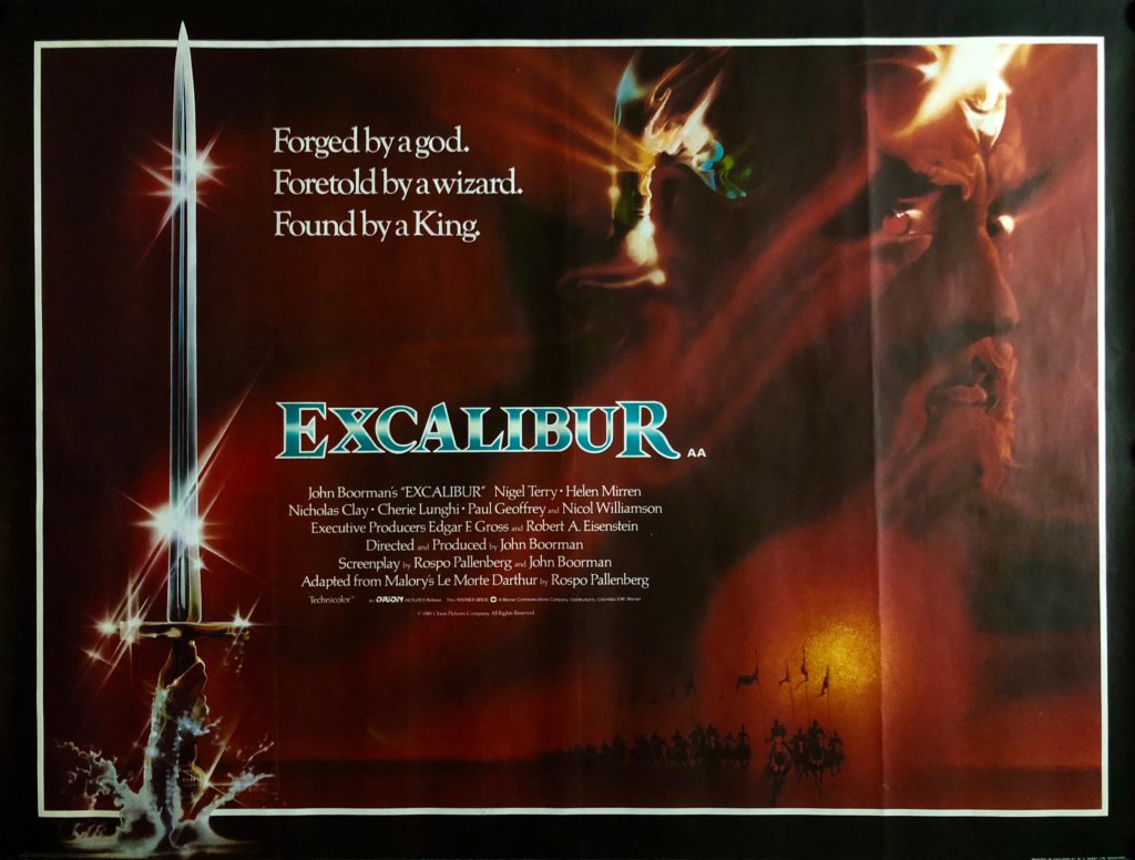 Original Excalibur Movie Poster - John Boorman - Helen Mirren - Merlin
