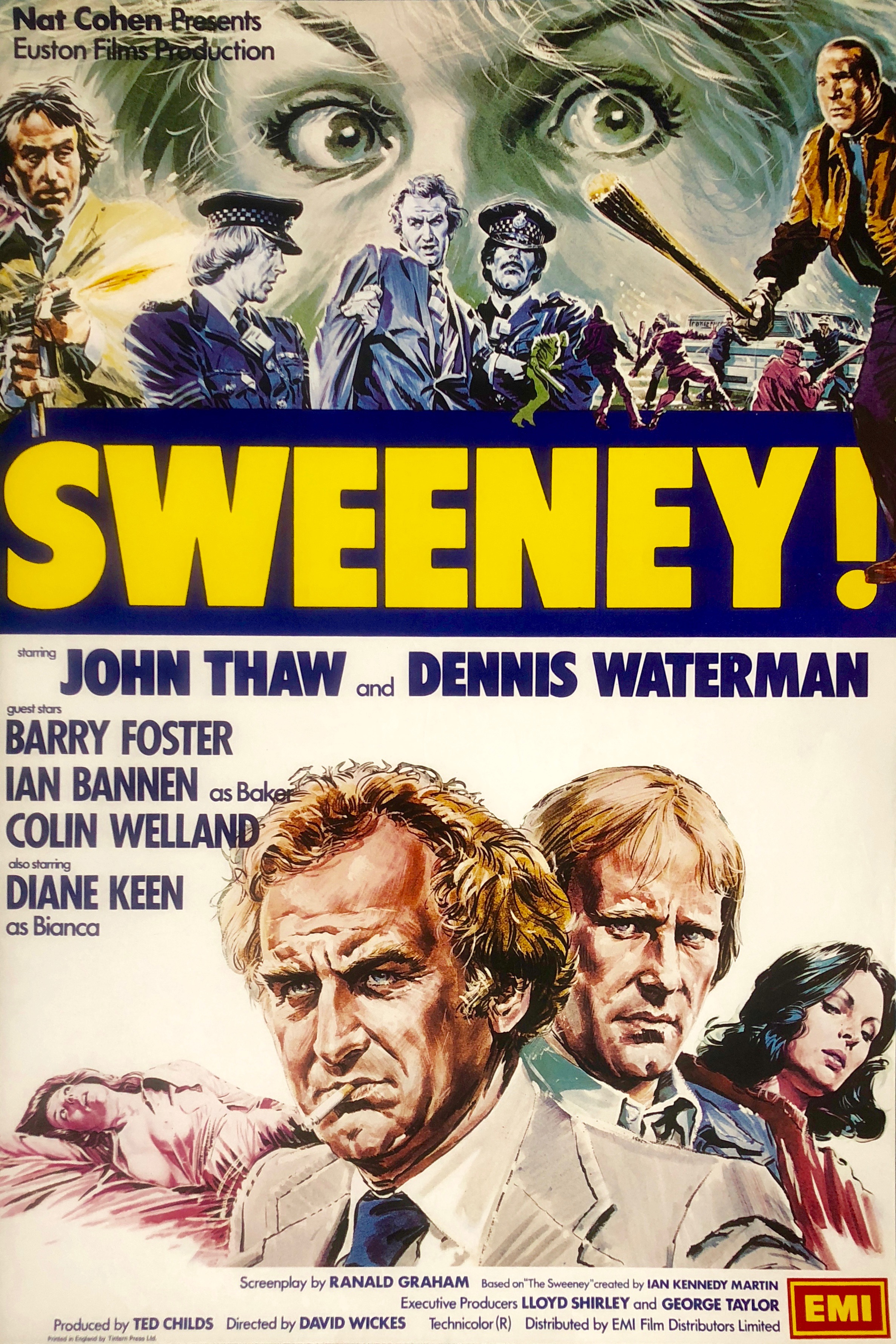 Original Sweeney Movie Poster - Crime - Dennis Waterman - John Thaw
