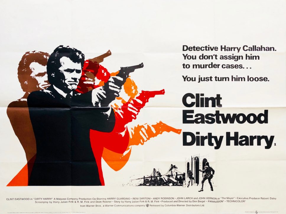 Original Dirty Harry Movie Poster - Harry Callahan - Clint Eastwood ...