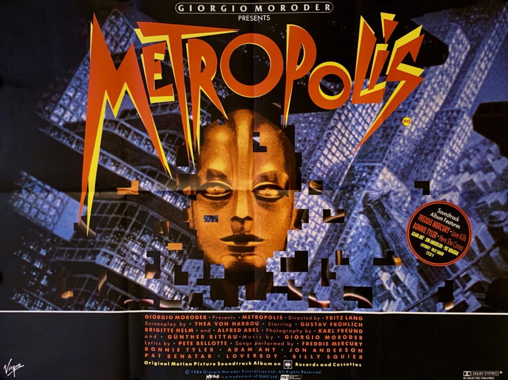 Original Metropolis Movie Poster - Fritz Lang - Giorgio Moroder - Maria