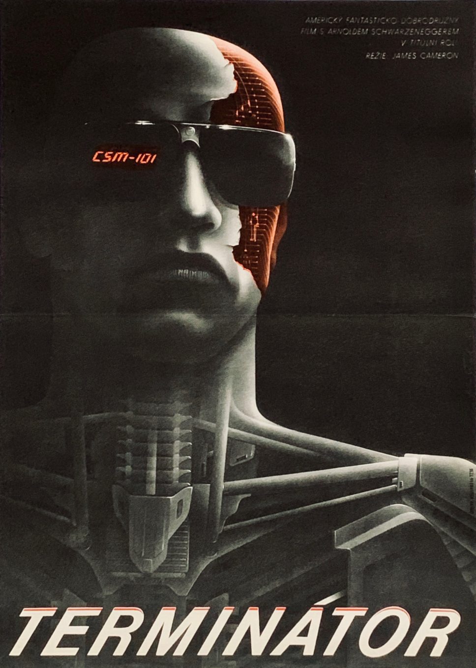 Original The Terminator Movie Poster - Czech - Arnold Schwarzenegger