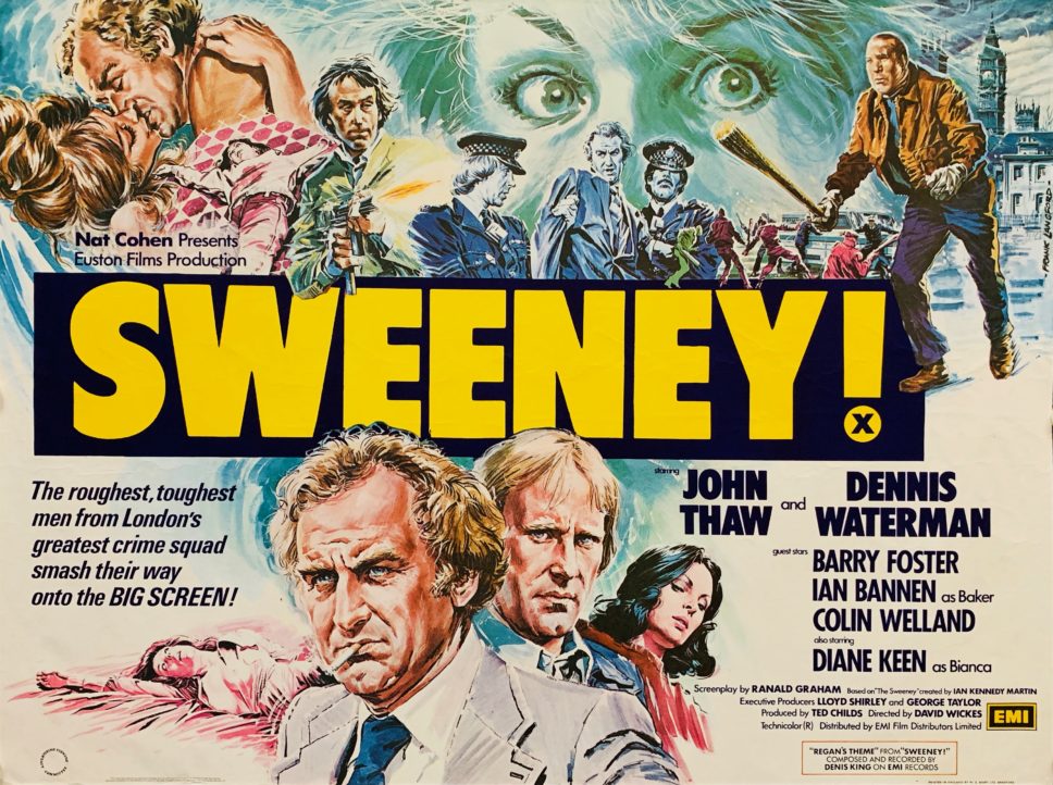 Original Sweeney Movie Poster - Crime - Dennis Waterman - John Thaw