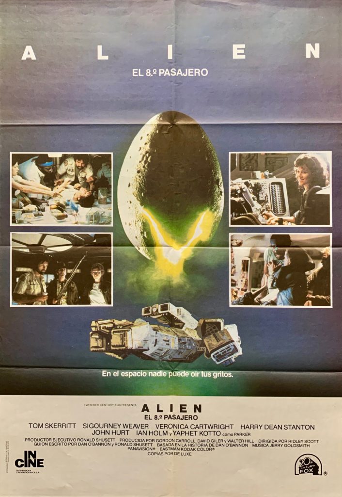 Original Alien Movie Poster - Ridley Scott - Sigourney Weaver