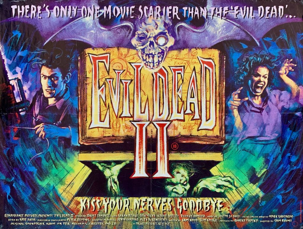 Original Evil Dead II Movie Poster - Horror - Sam Raimi - Bruce ...