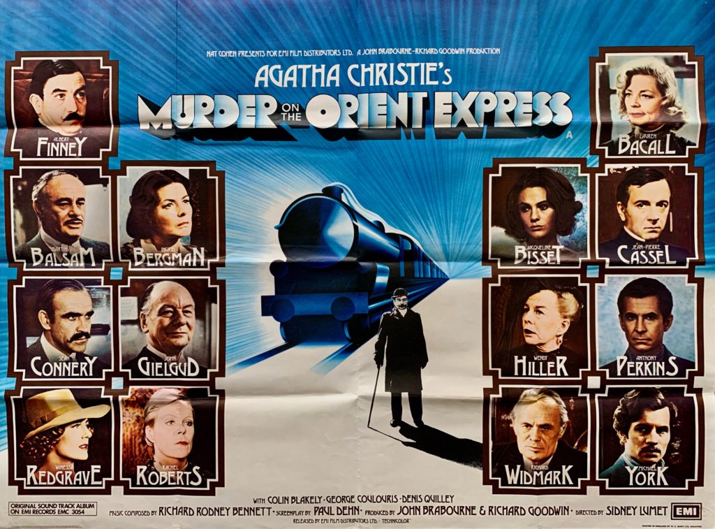 Original Murder on the Orient Express Movie Poster - Agatha Christie