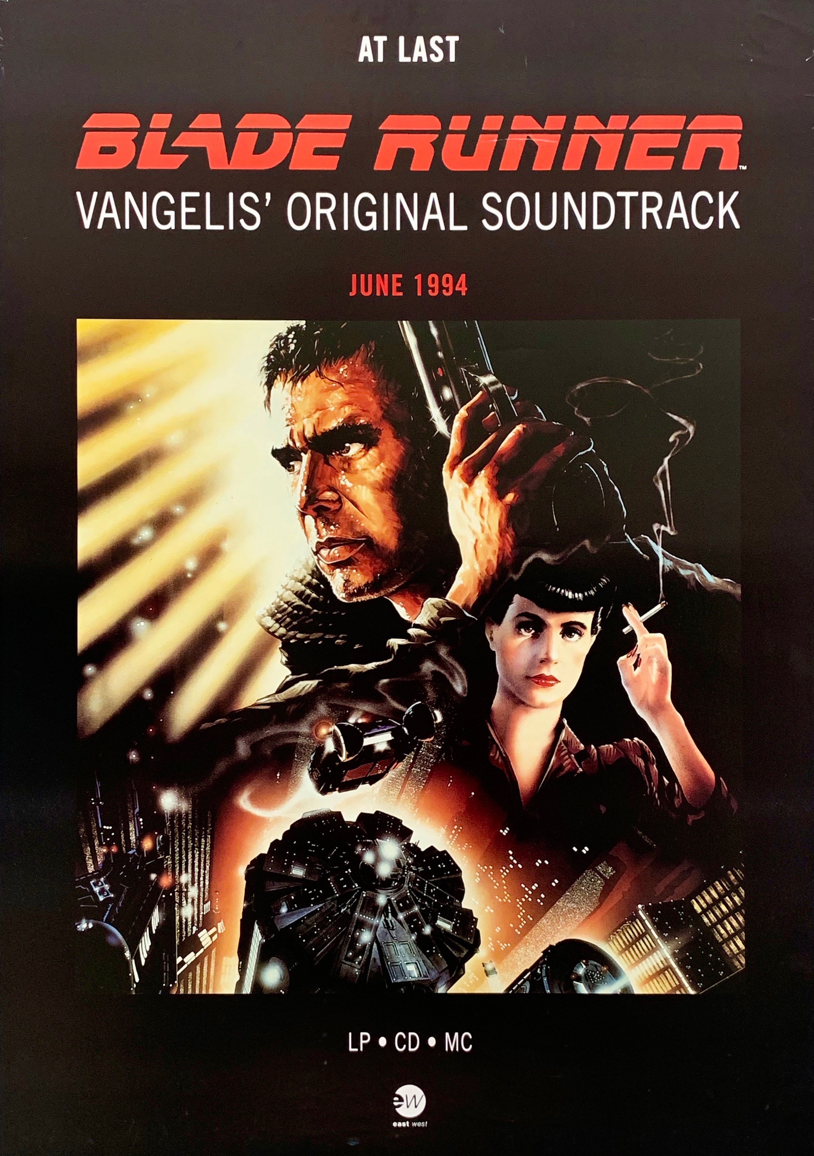 Original Blade Runner Movie Poster - Ridley Scott - Harrison Ford - Sci Fi