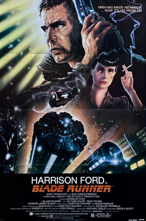 Original Blade Runner Movie Poster - Ridley Scott - Harrison Ford - Sci Fi