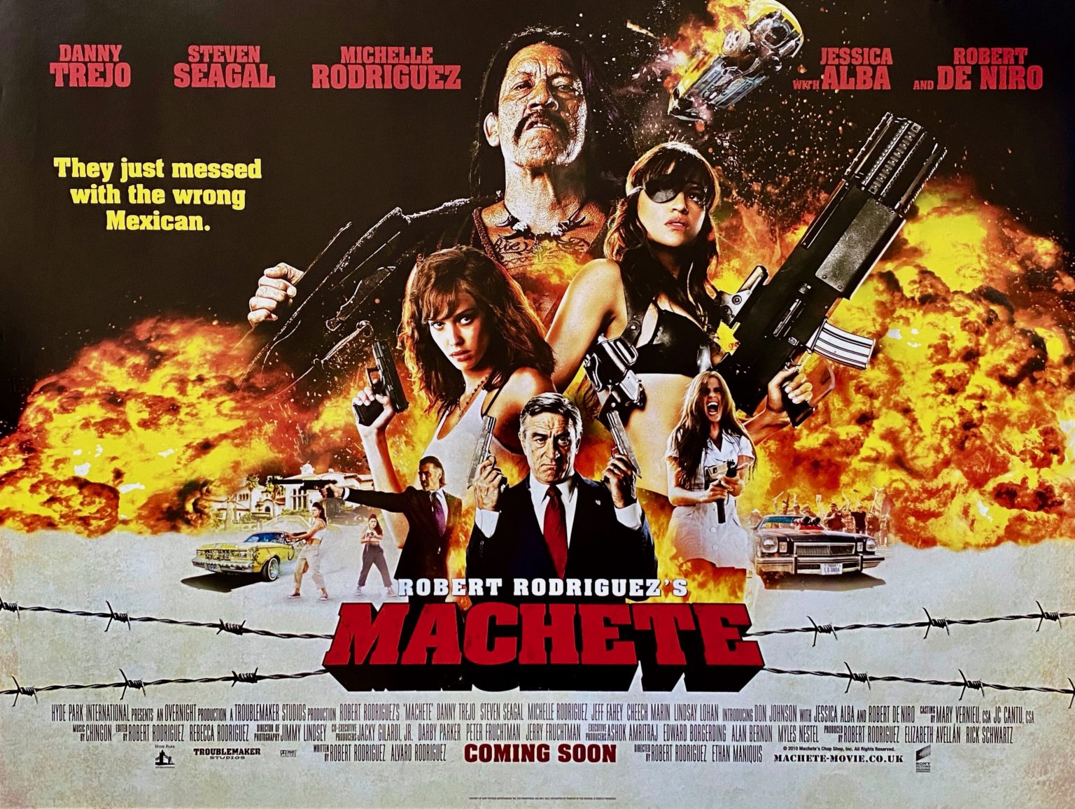 Original Machete Movie Poster - Robert Rodriguez - Danny Trejo - Action