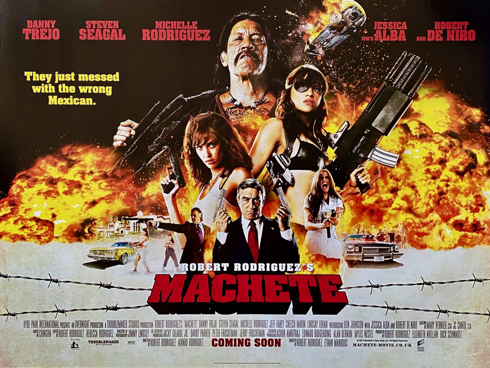 Original Machete Movie Poster - Robert Rodriguez - Danny Trejo - Action
