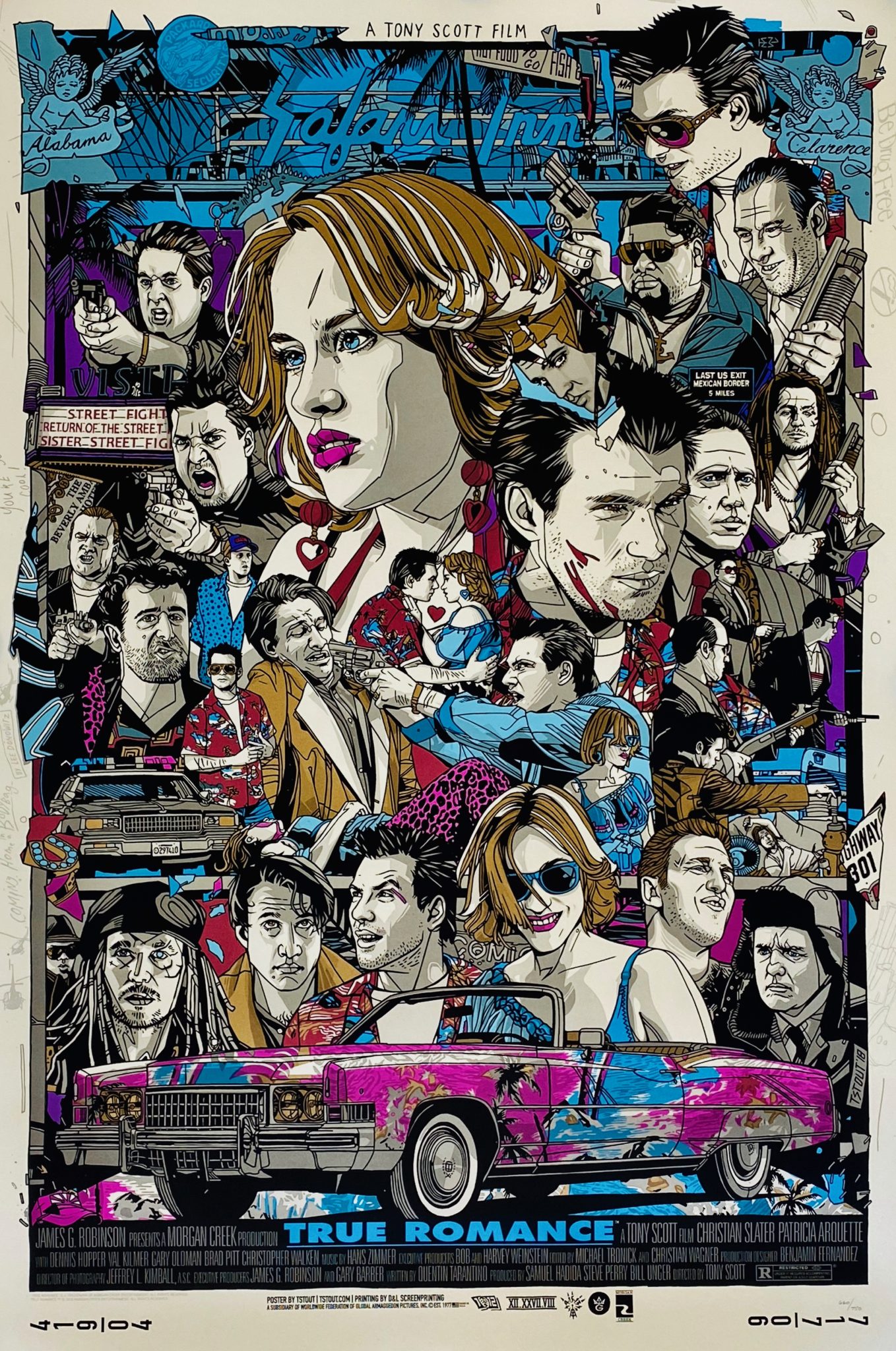 Original True Romance Movie Poster - Mondo - Tyler Stout - Lithograph
