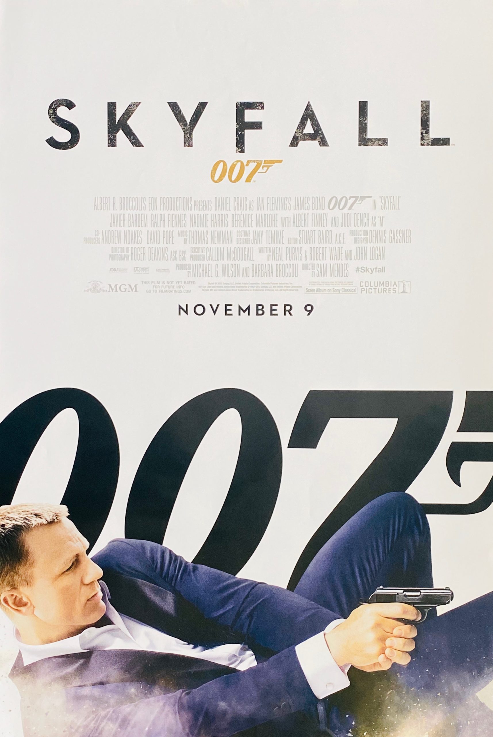 Original James Bond: Skyfall Movie Poster - 007 - Daniel Craig