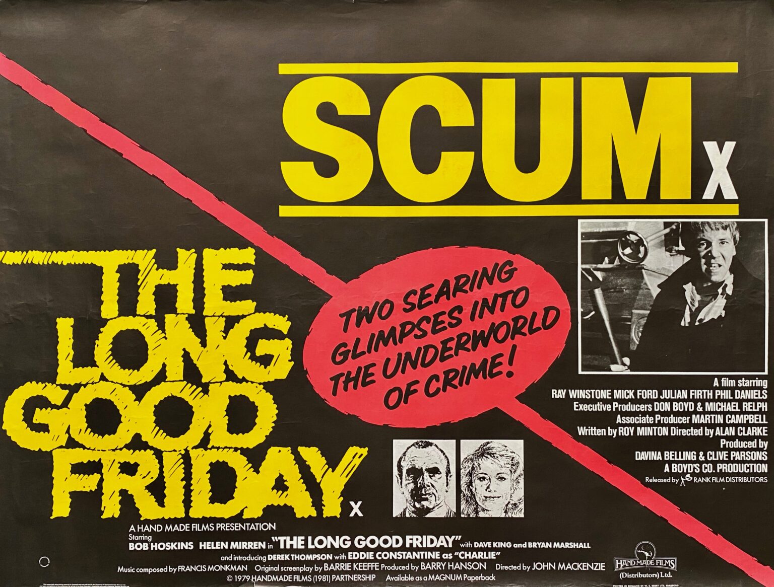 Scum - Long Good Friday Movie Poster - Ray Winstone - Bob Hoskins