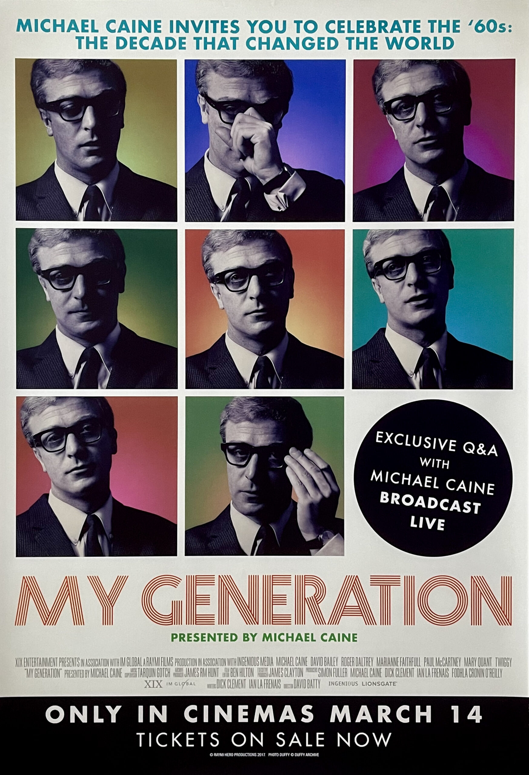 Original My Generation Poster - Michael Caine - London - Swinging Sixties