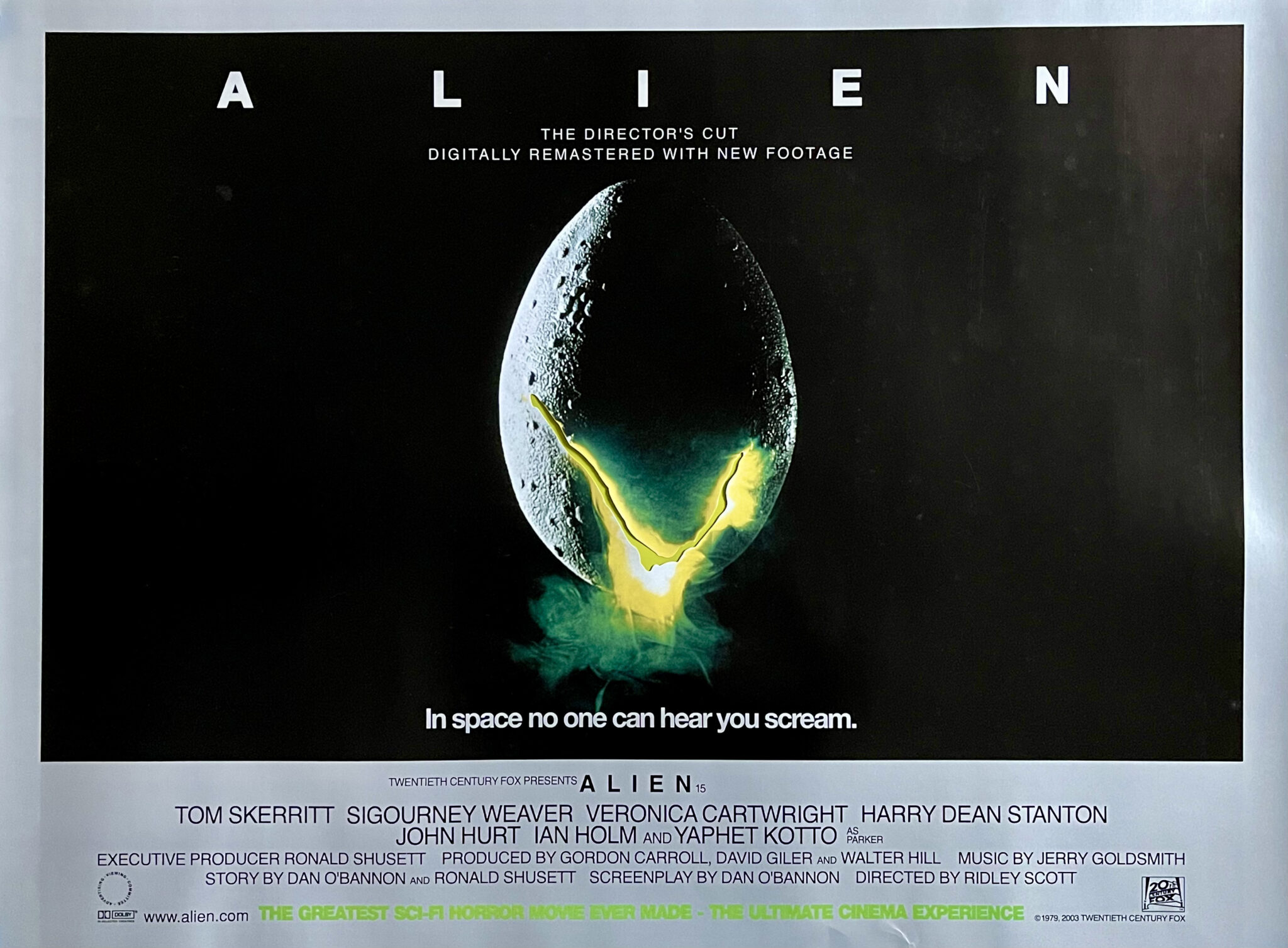 Original Alien Movie Poster - Ridley Scott - Sigourney Weaver