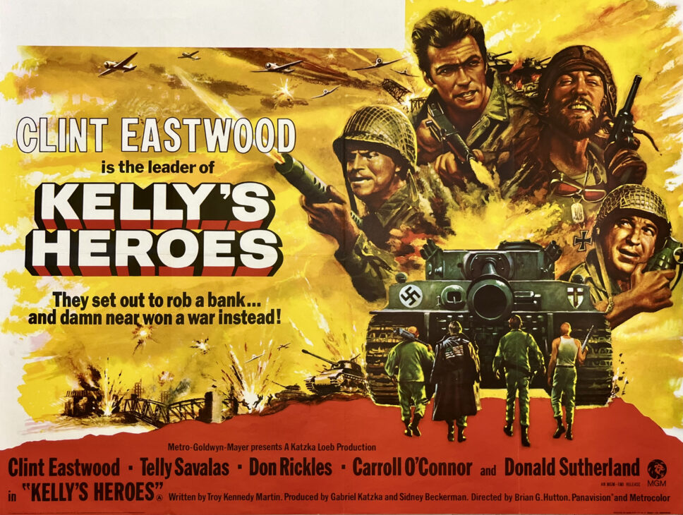 Original Kelly's Heroes Movie Poster - Clint Eastwood - Telly Savalas