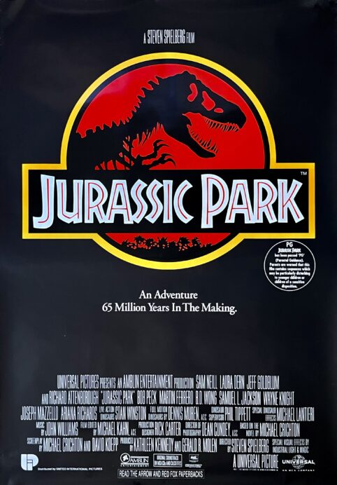 Original Jurassic Park Movie Poster - Steven Spielberg - Michael Crichton