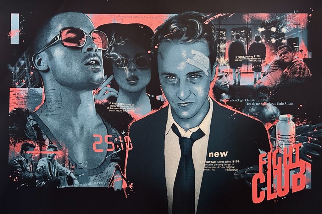 Original Fight Club Movie Poster - Brad Pitt - Edward Norton