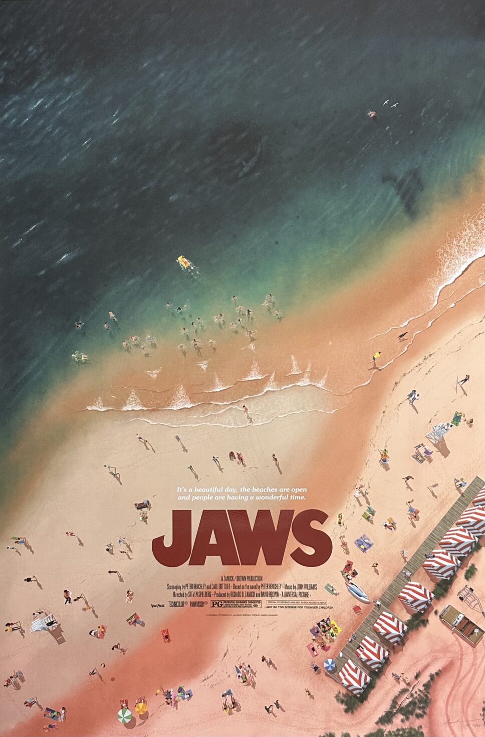 Original Jaws Movie Poster - Steven Spielberg - Andrew Swainson - Shark
