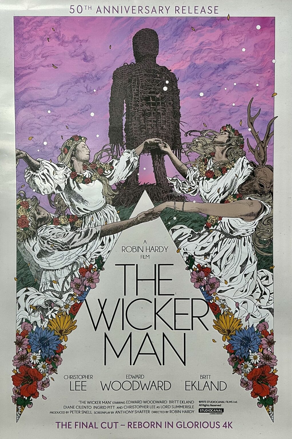 Original The Wicker Man Movie Poster - Christopher Lee - Horror