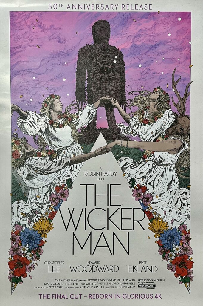 Original The Wicker Man Movie Poster - Christopher Lee - Horror