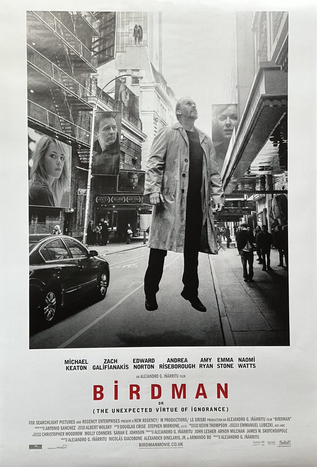 Original BiRDMAN Movie Poster - Michael Keaton - Emma Stone