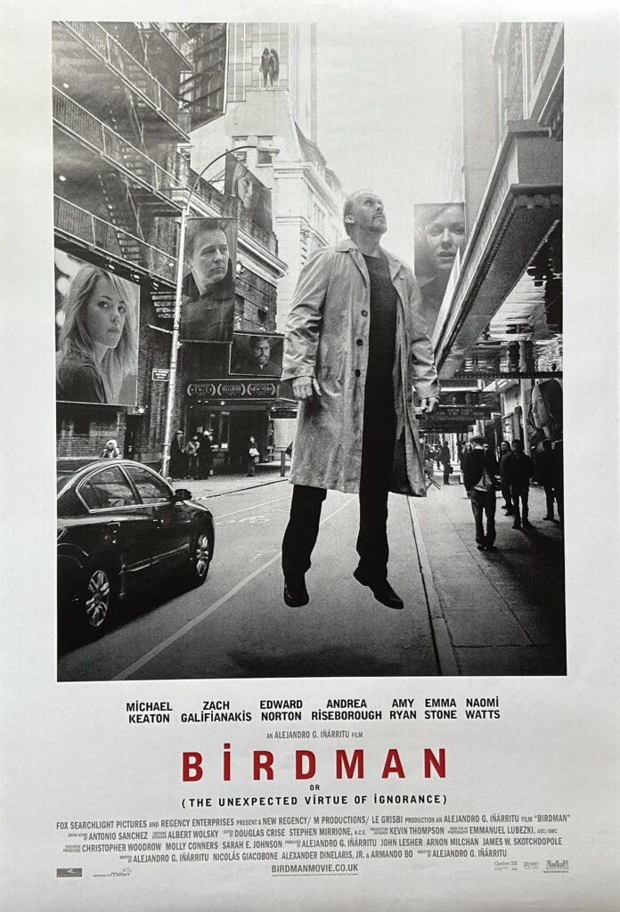 Original BiRDMAN Movie Poster - Michael Keaton - Emma Stone
