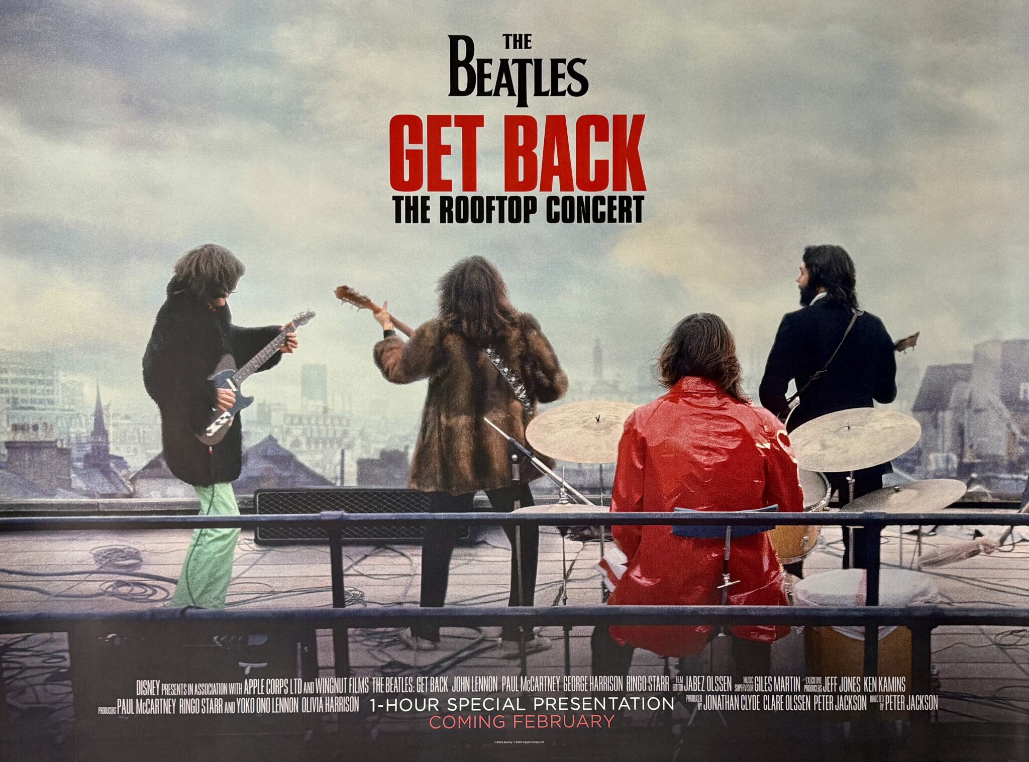 Original The Beatles: Get Back - The Rooftop Concert Movie Poster