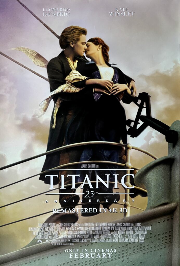 Original Titanic Movie Poster - Leonardo DiCaprio - Kate Winslet
