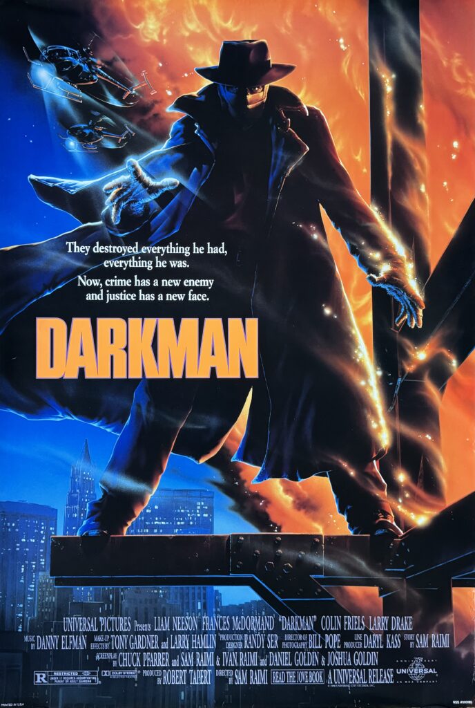 Original Darkman Movie Poster - Liam Neeson - Sam Raimi