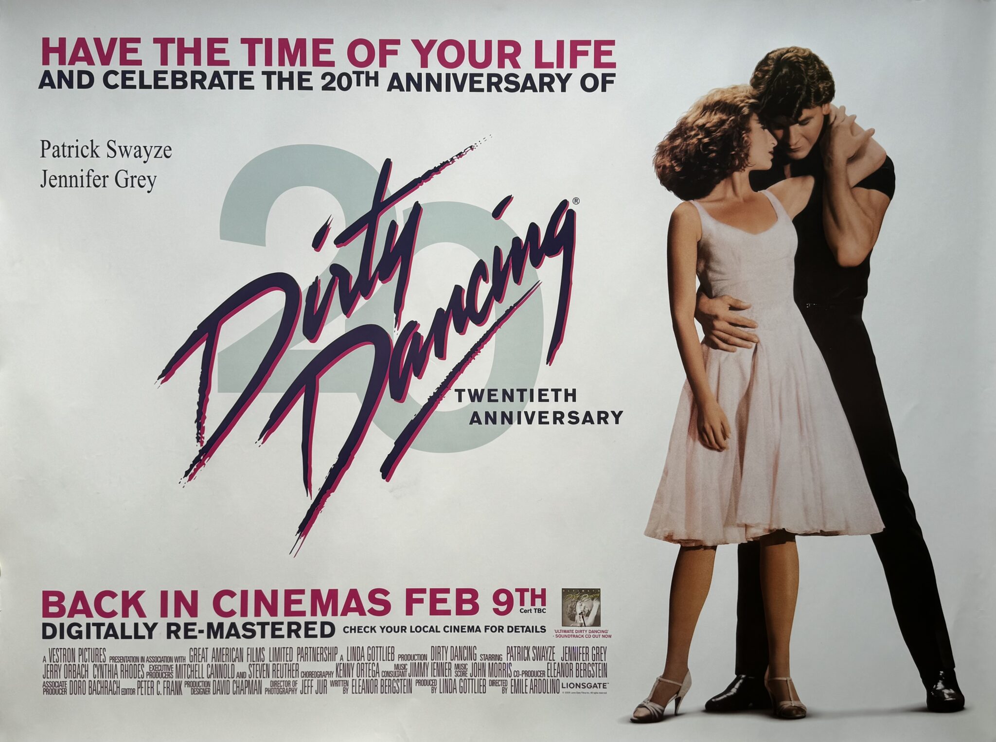 Original Dirty Dancing Movie Poster - Patrick Swayze