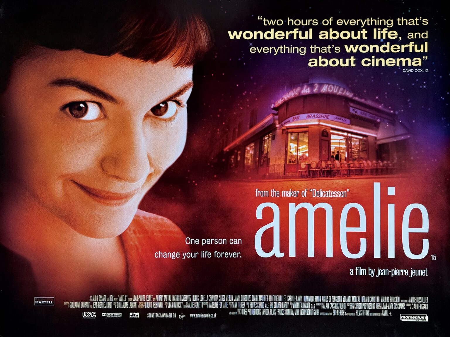 Original Amelie Movie Poster - Audrey Tautou - Romance - Comedy