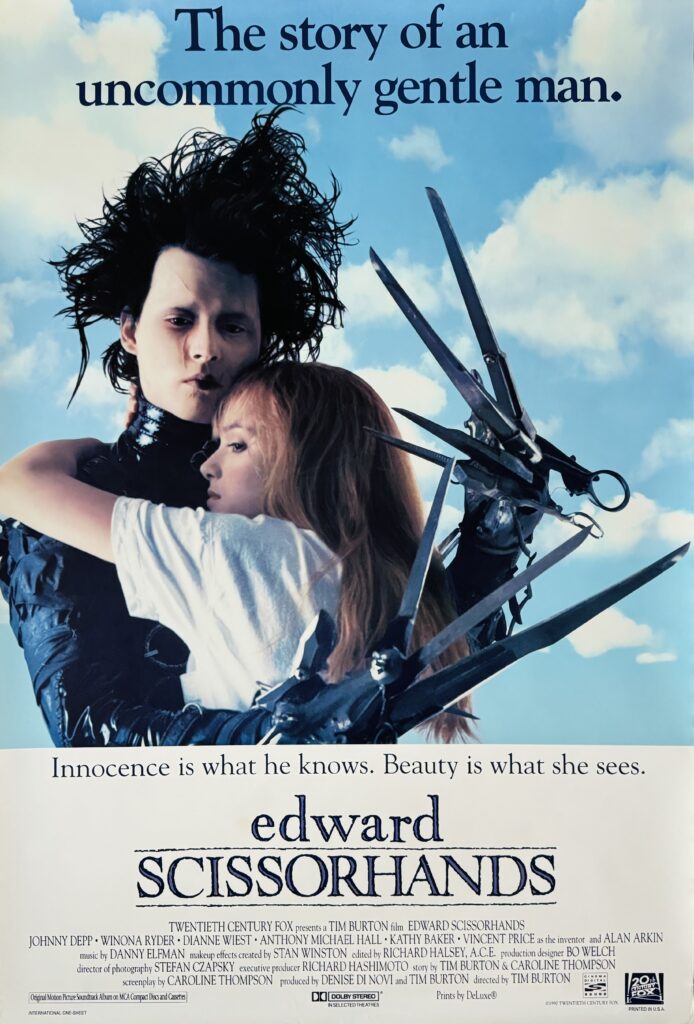 Original Edward Scissorhands Movie Poster - Tim Burton