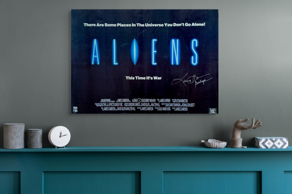 Original ALIENS Video Movie Poster - James Cameron - VHS