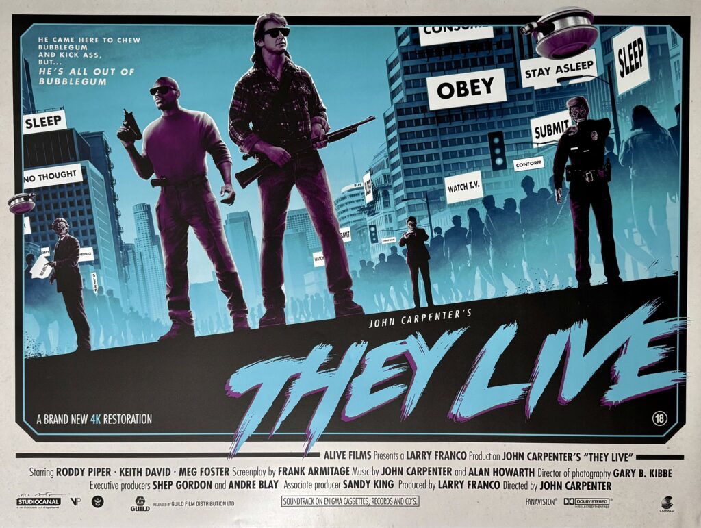 Original They Live Movie Poster - John Carpenter - Matt Ferguson