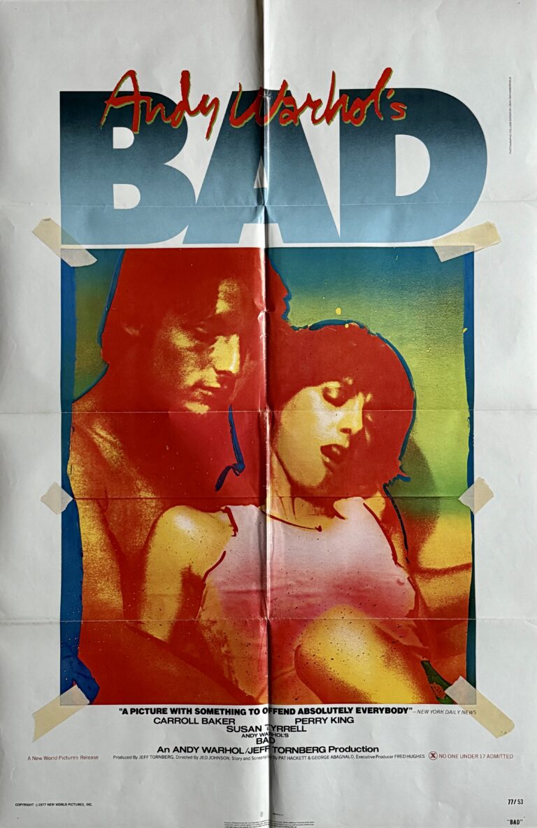 Original Andy Warhol's BAD Movie Poster - Jed Johnson