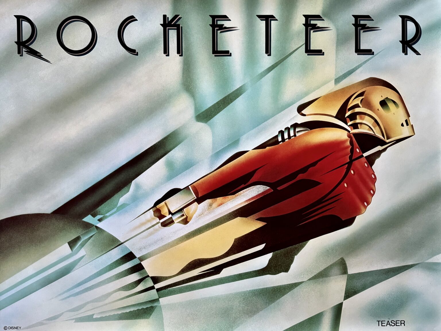 Original Rocketeer Movie Poster - Walt Disney - Bill Campbell