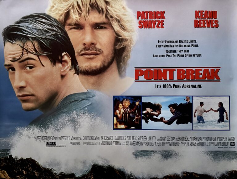 Original Point Break Movie Poster - Keanu Reeves - Surfing