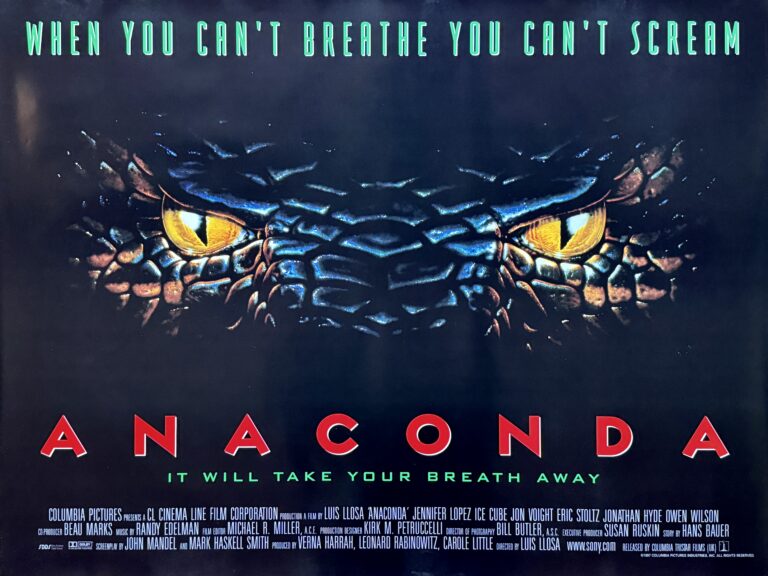 Original Anaconda Movie Poster - Jon Voight - Jennifer Lopez