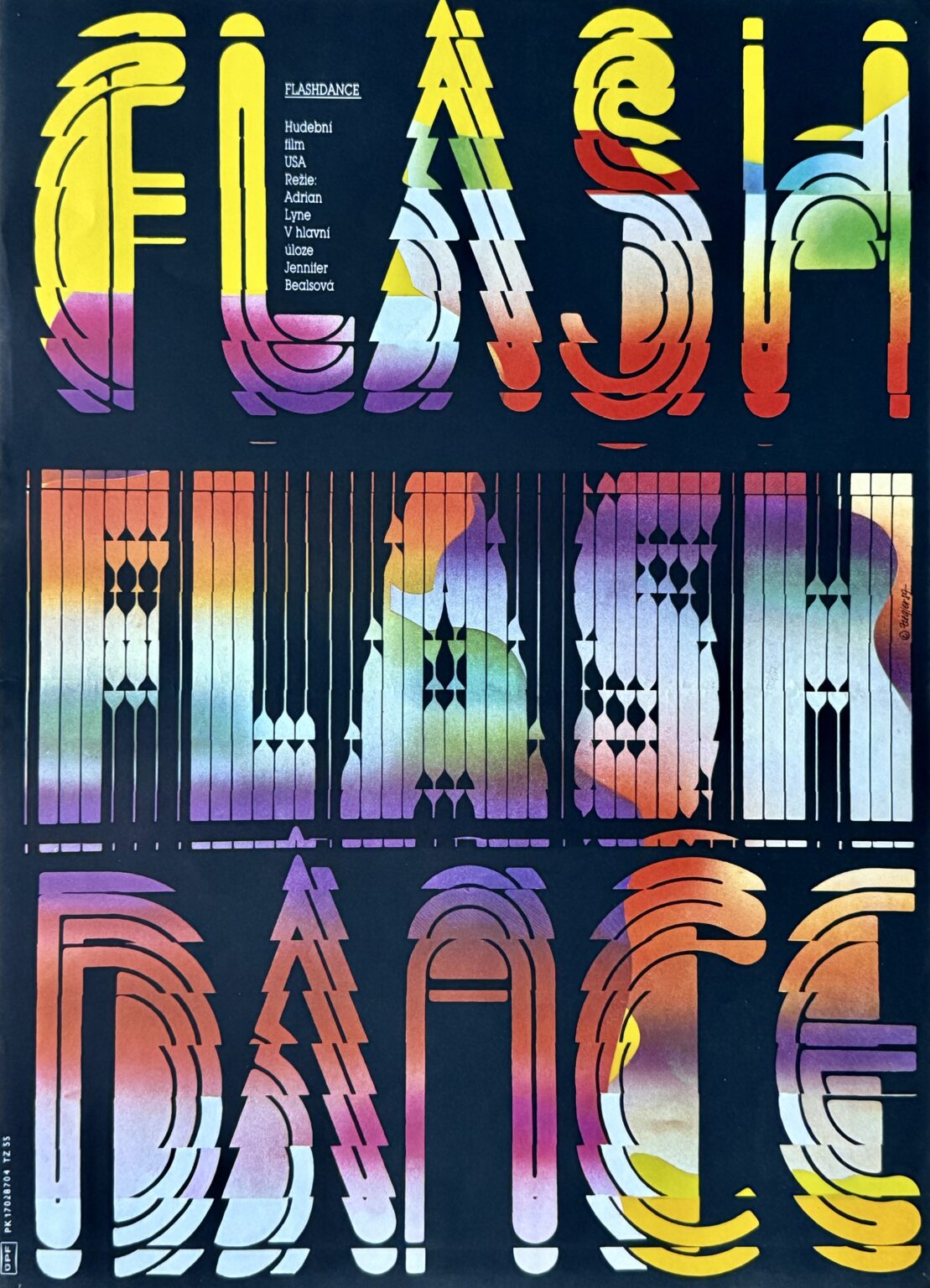 Original Flashdance Movie Poster - Jennifer Beals - Adrian Lyne