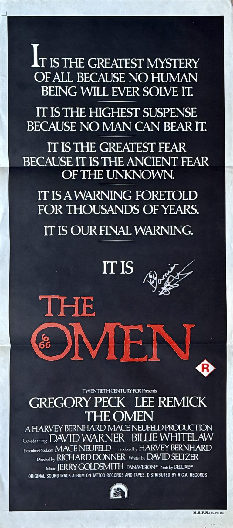 Original The Omen Movie Poster - Horror - Damien - 666 - Devil
